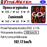 Przelicznik opon samochodowych w komórce.