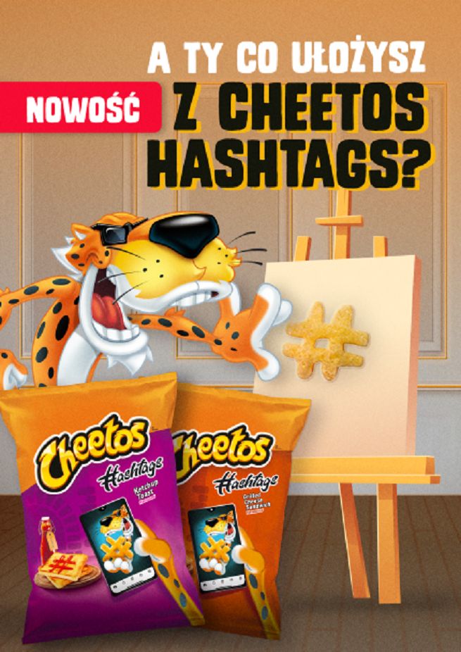PepsiCo promuje chrupki Cheetos w ksztłacie hashtagów