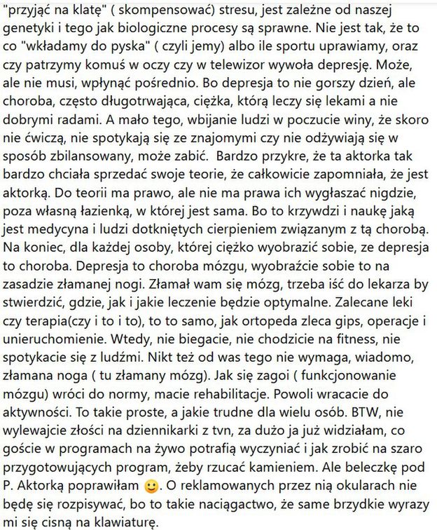 Specjalistka psychiatrii krytykuje "mądrości" Bożeny Dykiel o walce z ...