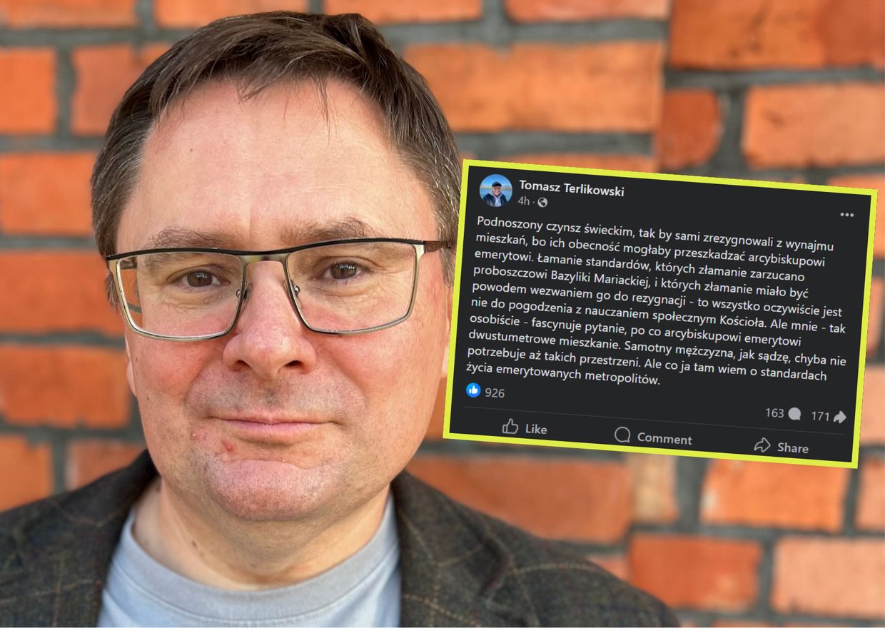 Terlikowski o willi Jędraszewskiego. "Po co emerytowi dwustumetrowe mieszkanie?"