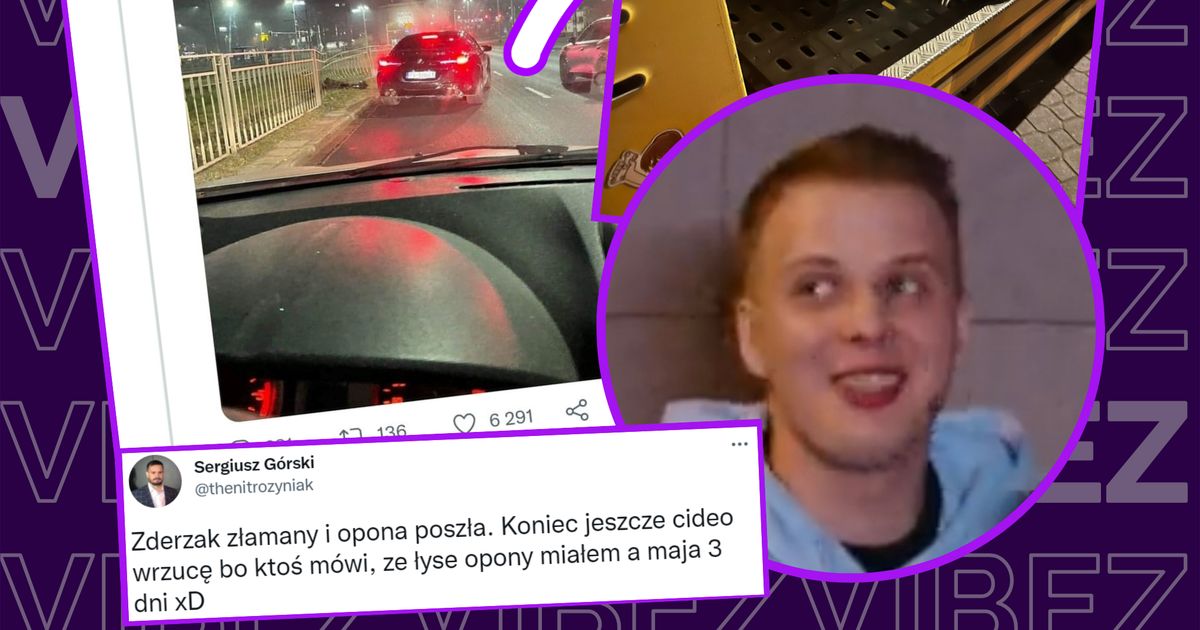 Nitro znowu rozbił BMW. Jeździł nim zaledwie od tygodnia - Vibez