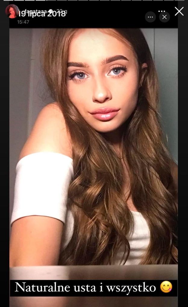 Fagata wypiera się operacji plastycznych. Pokazała stare zdjęcia - Pudelek