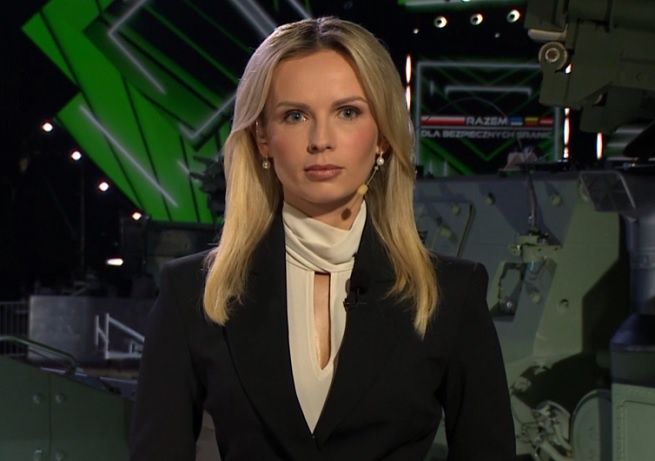 Anna Bogusiewicz prowadzącą „Wiadomości”