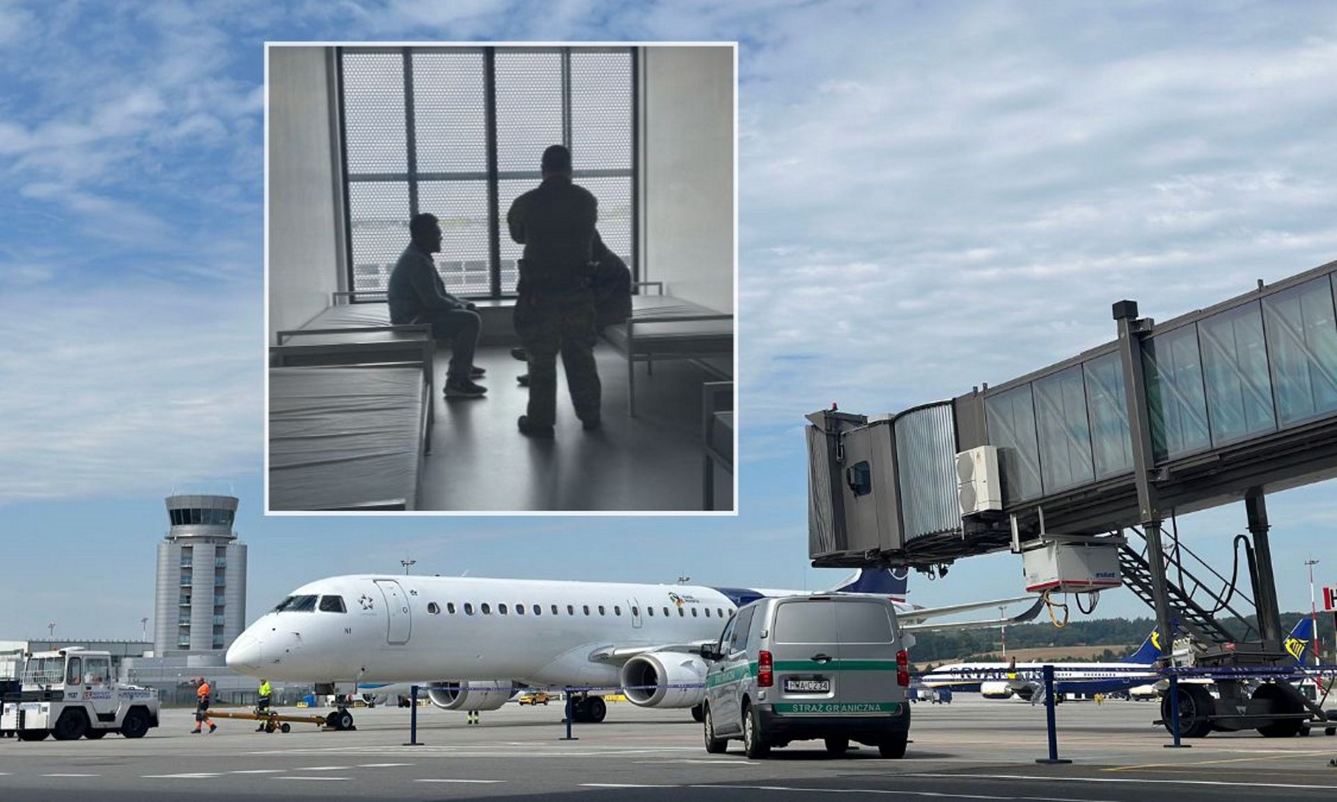 Agresor na krakowskim lotnisku. 35-latek odpowie przed sądem
