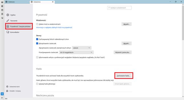Thunderbird: jak odczytać zapisane hasło?