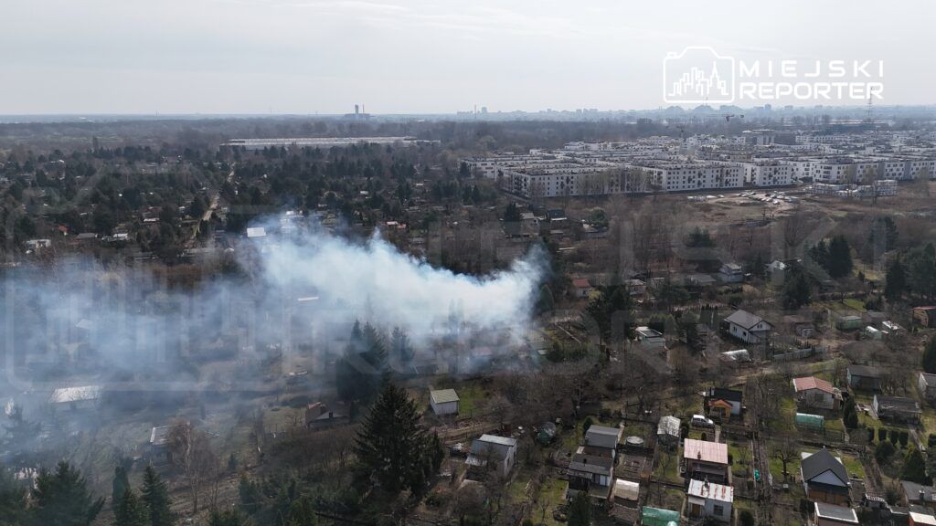 Warszawa: Pożar domków letniskowych na Targówku. Jedna osoba ranna