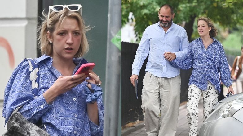 Naturalna Gessler przyłapana z mężem na mieście. Fotki paparazzi - Pudelek