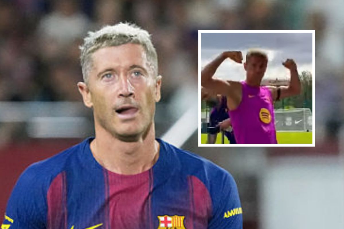 36-letni Lewandowski chwali się bicepsami na treningu w Seulu. "Terminator"