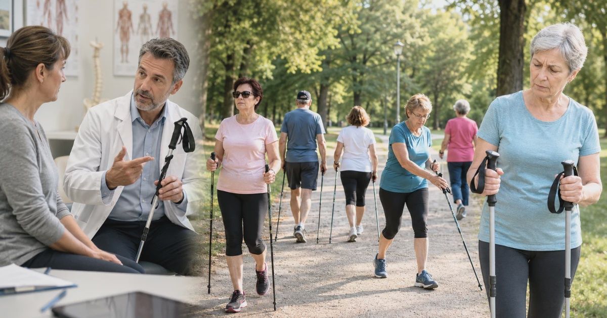 Lekarz zalecił chodzenie z kijkami? Wiele osób robi to źle, nawet o tym ...