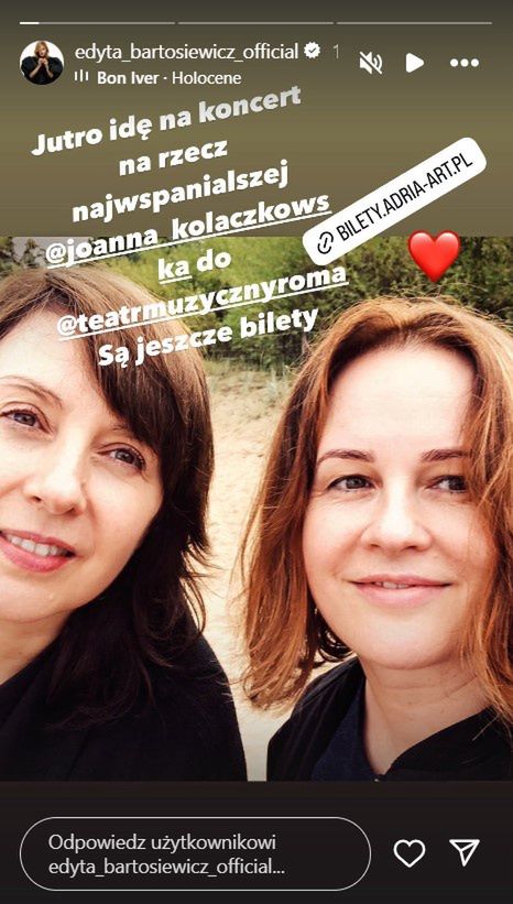 Edyta Bartosiewicz pokazała wspólne zdjęcie z Joanną Kołaczkowską i ...