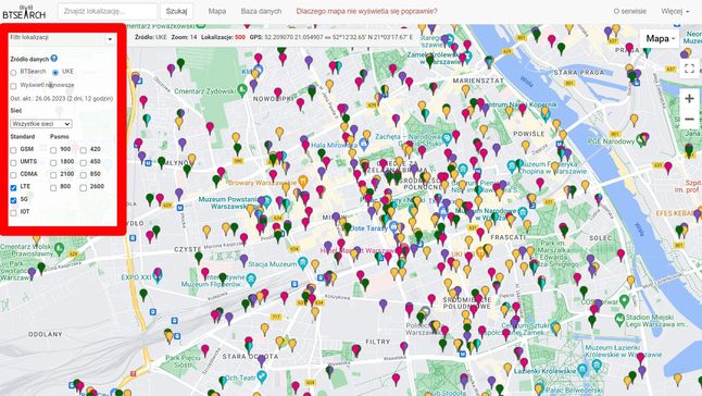 Mapa nadajników LTE i 5G. Sprawdź, gdzie jest najbliższy BTS