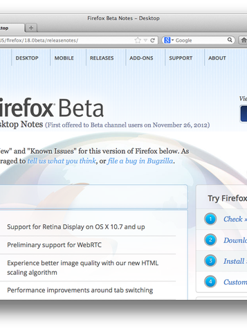 Firefox 18 Beta - popularna przeglądarka jeszcze szybsza
