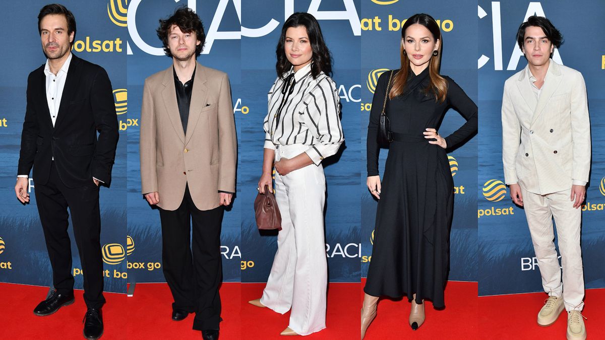 Gwiazdy na pokazie serialu "Bracia": Nikodem Rozbicki,Piotr Stramowski ...